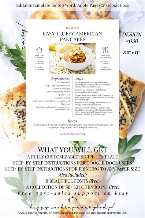 Cookbook Template Google Docs Printable Word Searches