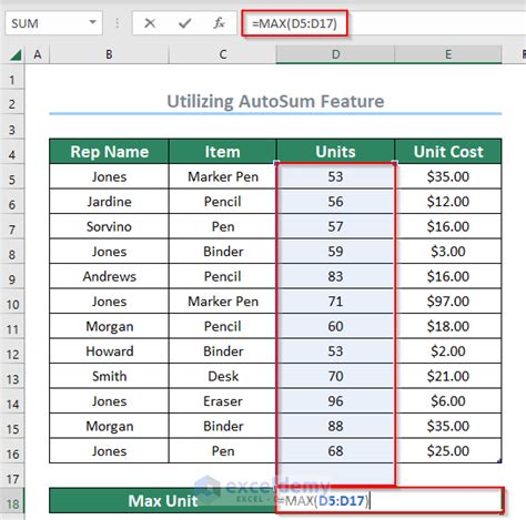 How To Find Largest Number In Excel Easy Ways