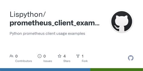 GitHub Lispython Prometheus Client Example Python Prometheus Client Usage Examples