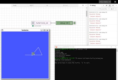 Ros1を使ってみる その1（turtlesim、node Red） 趣味的ロボット研究所
