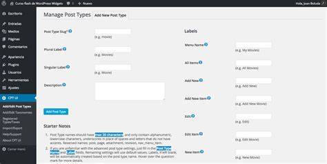 Uso De Los Custom Post Types En Wordpress