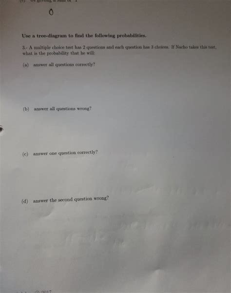Solved Use A Tree Diagram To Find The Following Chegg