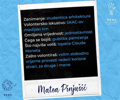 Upoznaj Skac Matea Pinjušić 23 Skac