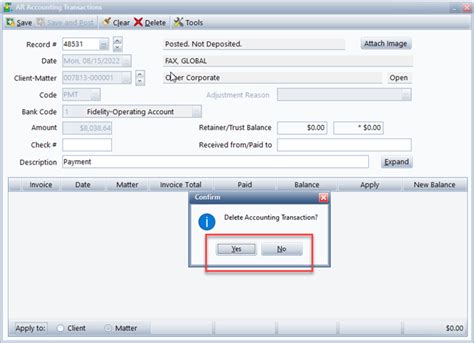 Deposit Transaction Input Orion Law Management