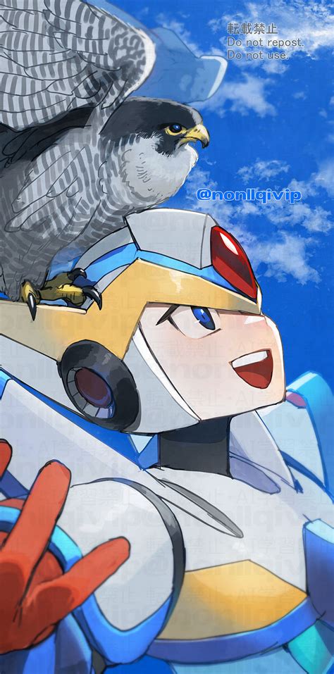 X And Falcon Armor X Mega Man And 1 More Drawn By Yamanashi Taiki
