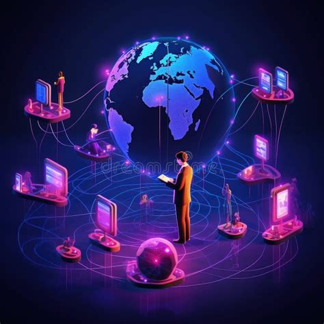 Innovative Communication Tech Concept Of A Globally Connected World Cloud Computing Network