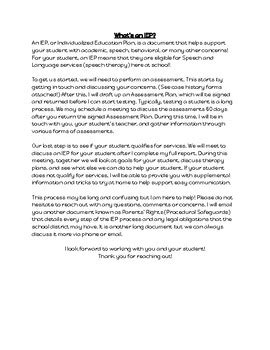 What S An IEP By Miss Mia The Speech Lady TPT