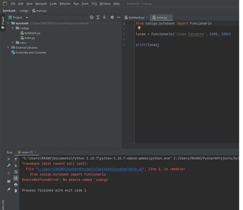 erro ao importar a classe funcionario python e tdd explorando testes