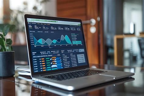 Premium Photo Digital Finance Data Analytics Dashboard On Laptop