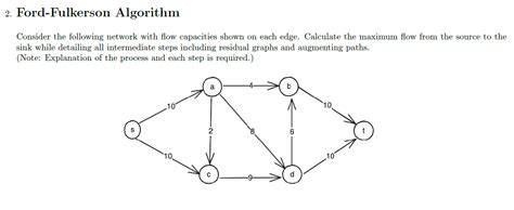 solved consider the following network with flow capacities