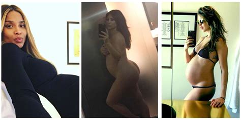 Best Celebrity Pregnancy Selfies Pregnant Celebrity Photos