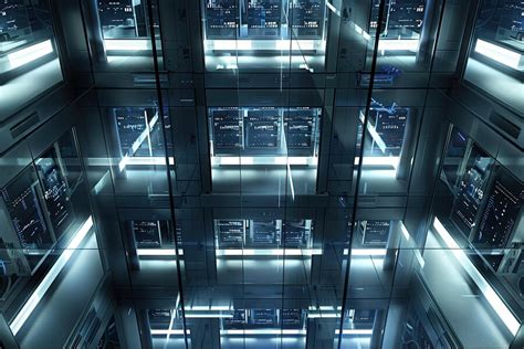 Premium Vector Network Workstation Server Room Concept 3d Illustration