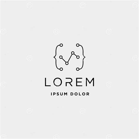 Coding Digital Logo Design Template Vector Lineart Stock Vector