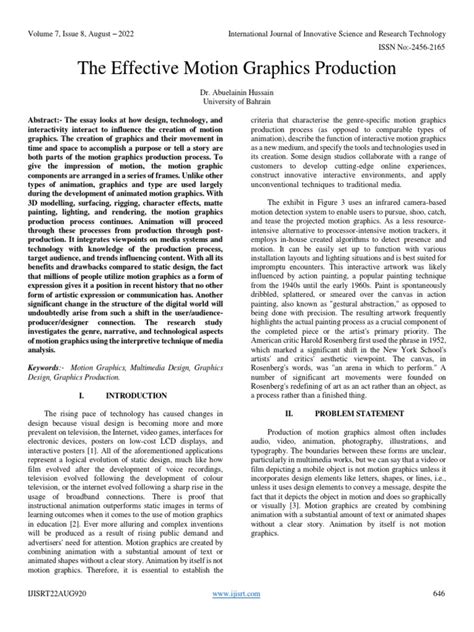 the effective motion graphics production pdf graphics computer