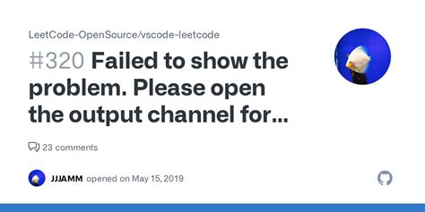 Failed To Show The Problem Please Open The Output Channel For Details