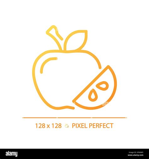 Fruits Pixel Perfect Gradient Linear Vector Icon Stock Vector Image