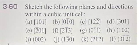 Sketch The Following Planes And Directions Within A