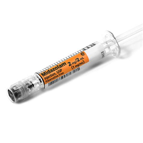 Midazolam Hcl 1 Mg Ml Injection Prefilled Syringe 2 Ml Civ Suprememed