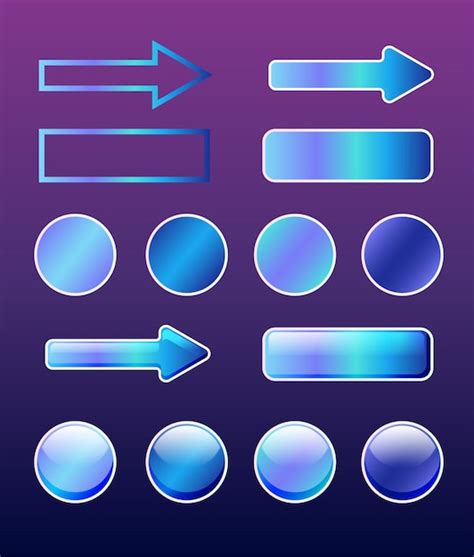 premium vector gradient colored call to action buttoms arrows frames