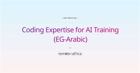 remote coding expertise for ai training eg arabic job at internet