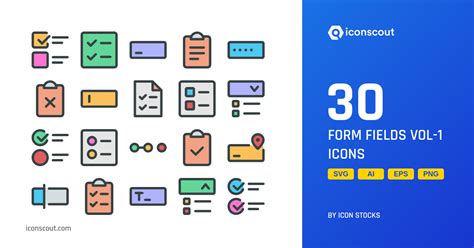 Form Fields Vol 1 Icon Pack 30 Free Download User Interface Icons