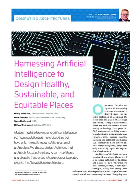 Pdf Harnessing Artificial Intelligence To Design Healthy Sustainable And Equitable Places