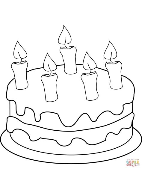 Pastel Para Colorear Sin Velas Dibujos Para Colorear Y Pintardibujos De