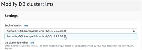 Functions To Upgrade Aurora Mysql Engine Version Not Available In