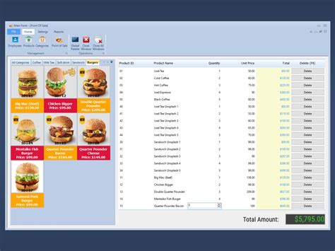 C Sql Server Fast Food Pos แบบ Ibasskung Tutorial