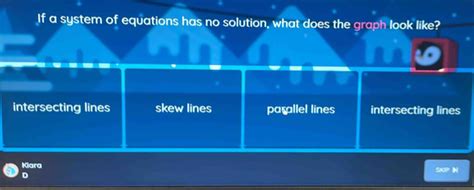 solved if a system of equations has no solution what does the graph
