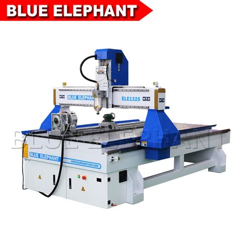 1325 4 axis wood router with moving rotary device blue elephant cnc machinery