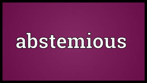 Abstemious