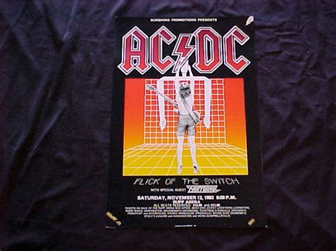 Ac Dc Flick Of The Switch Concert Poster 199 Worldwide Memorabilia