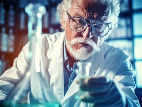 Premium Ai Image Male Scientist Conducting Experiments In A High Tech Lab
