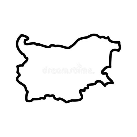 Bulgaria Map Linear Logo Mark In Black And White Stock Vector Illustration Of Border Atlas