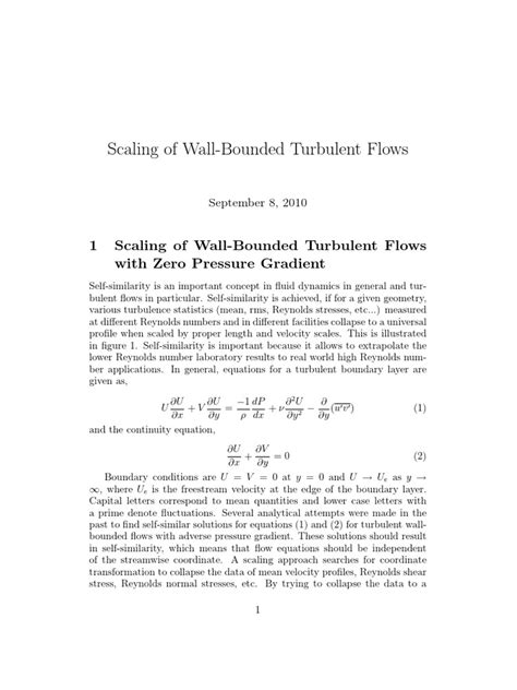 Chapter4 Scaling Turbulent Similarity Flow Download Free Pdf Boundary Layer Turbulence