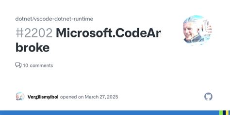 Microsoftcodeanalysislanguageserver Broke · Issue 2202 · Dotnet