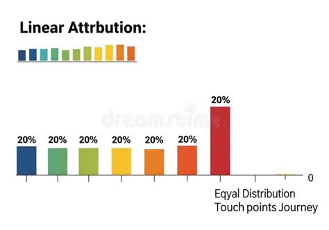 Bar Chart Depicting Linear Attribution Shows Stock Illustration