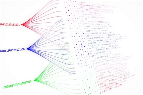 Premium Photo Binary Data Visualization On White Background 3d Rendering