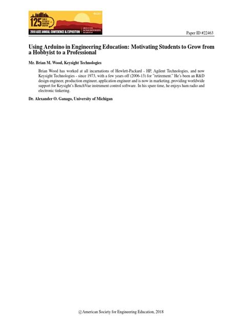 Using Arduino In Engineering Education Motivating Students To Grow From