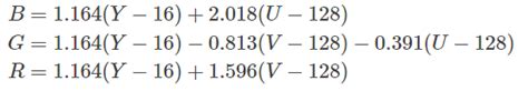 yuv与rgb格式转换 halcon yuv转rgb csdn博客