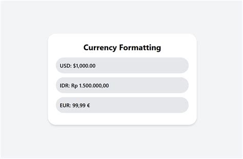 cara mengubah angka menjadi format mata uang dollar rupiah dan lain