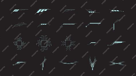 Premium Vector Abstract Digital Technology Uiux Futuristic Hud Fui