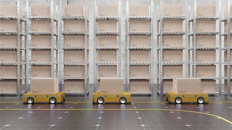 Industry 4 0 Concept Iot Robot Automation And Monitoring System Software Warehouse Automation