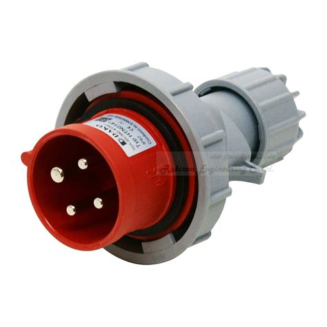 Dako Plug Htn 0141 ปลั๊กตัวผู้กลางทางกันน้ำ 3pe 16a 400v 6h Ip67