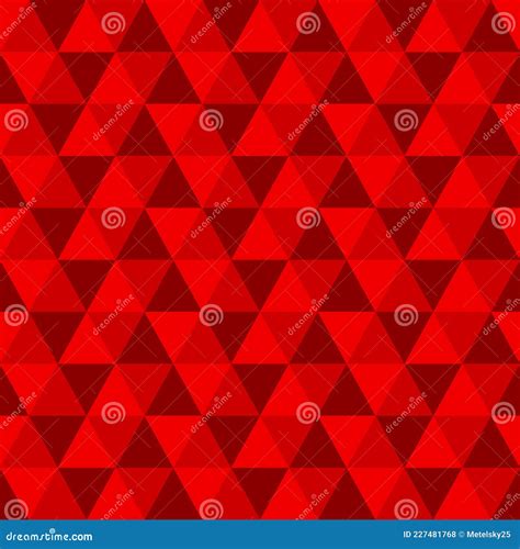 Abstract Triangular Pattern Seamless Red Background With Triangles Modern Geometric Texture