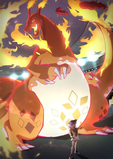 Leon Charizard And Gigantamax Charizard Pokemon And 1 More Drawn By