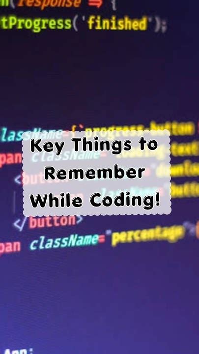 Key Things To Remember While Codingcodewithbahulicoding Remember Tips Youtube