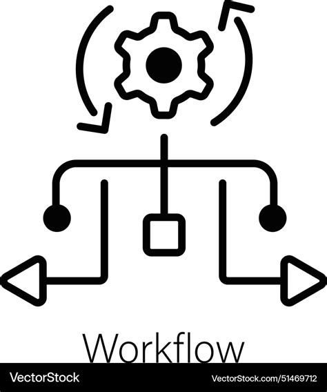 Workflow Royalty Free Vector Image VectorStock