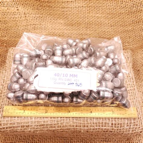 40 Caliber 10mm 401 155 Grain Rn Swc Hard Cast Bullets Pack Of